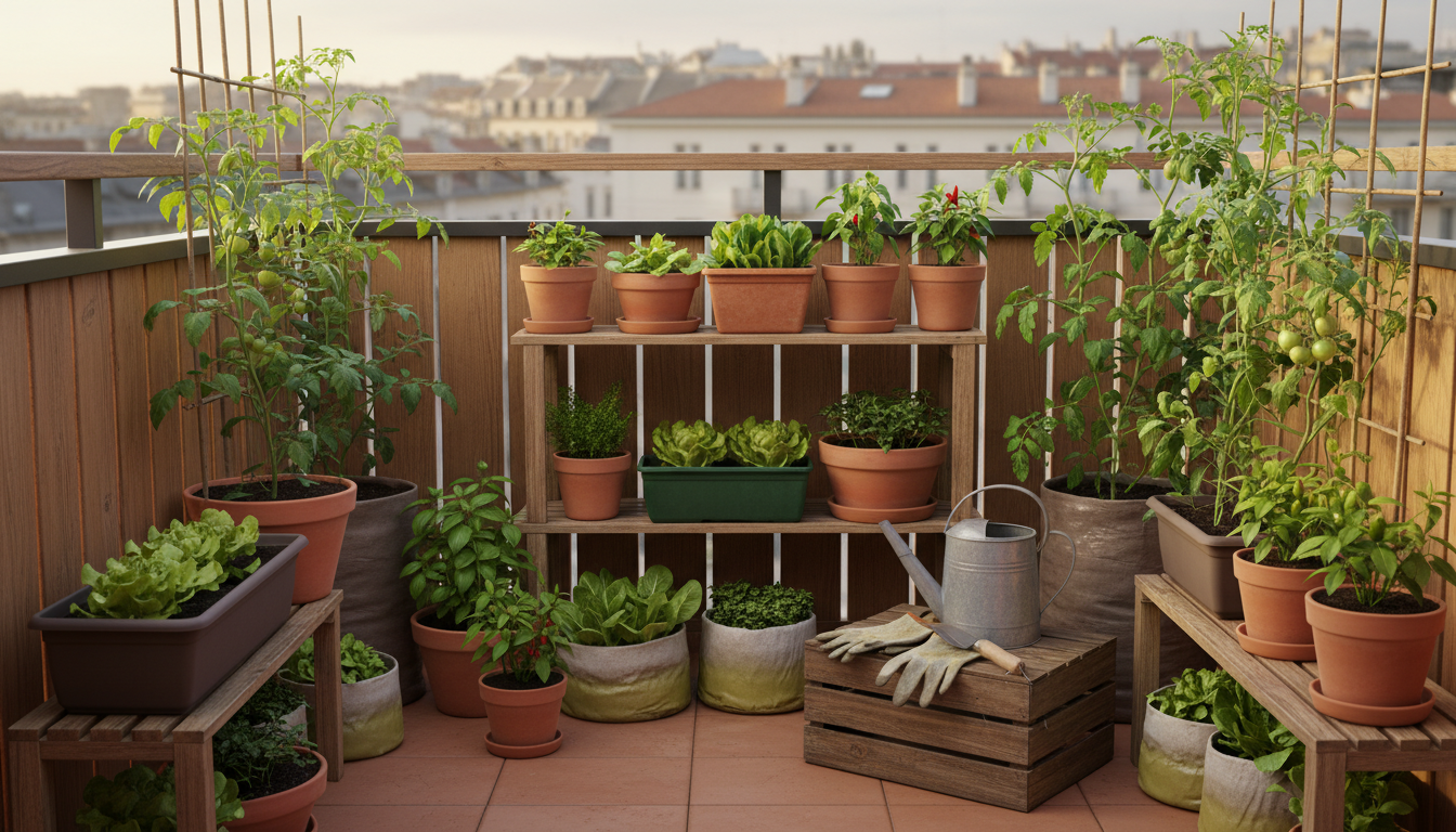 Comment créer un potager sur un balcon : guide simple et efficace - Solumat